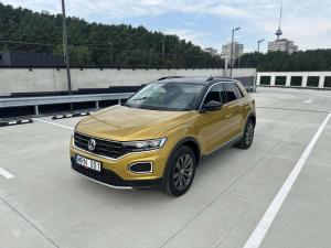 Yellow Volkswagen T-Roc 2019 in Vilnius, with an engine capacity of 1.97 L and mileage of 63 thousand km for 18900 €, photo  on AUTOMOTO.COM.LV