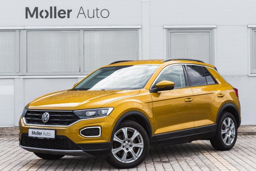 Dzeltens Volkswagen T-Roc 2019 Ventspils, ar dzinēja tilpumu 2.00 L un nobraukumu 90 tūkst. km par 17450 €, foto 1 vietnē AUTOMOTO.COM.LV