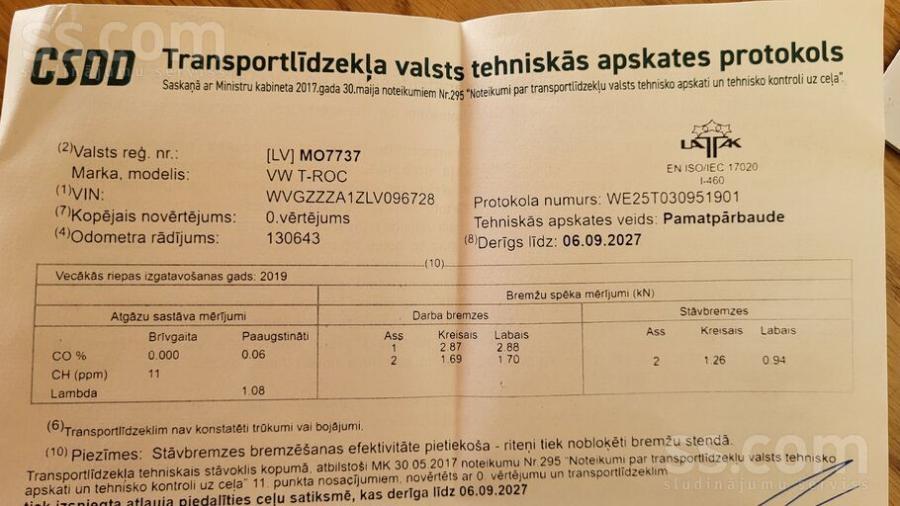 Dzeltens Volkswagen T-Roc 2020 Rīga, ar dzinēja tilpumu 1.50 L un nobraukumu 141 tūkst. km par 18000 €, foto 14 vietnē AUTOMOTO.COM.LV