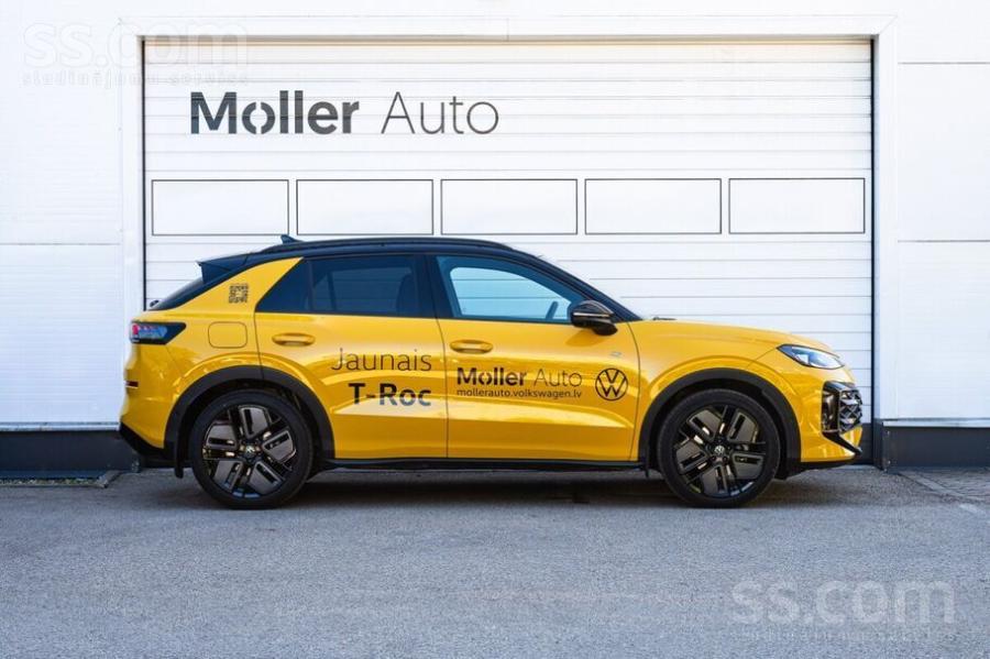 Dzeltens Volkswagen T-Roc 2026 Rīga, ar dzinēja tilpumu 1.50 L un nobraukumu 8 tūkst. km par 36250 €, foto 6 vietnē AUTOMOTO.COM.LV
