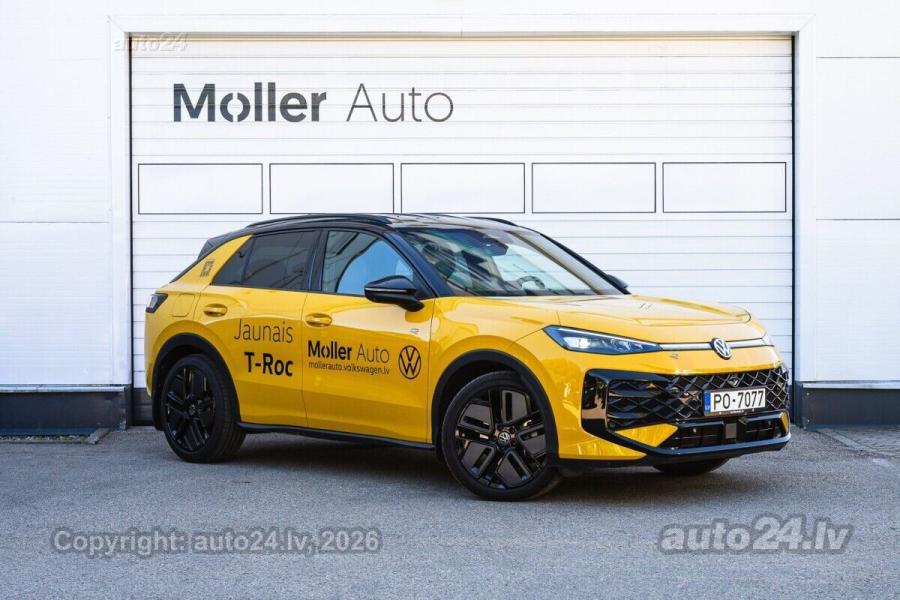 Dzeltens Volkswagen T-Roc 2026 Rīga, ar dzinēja tilpumu 1.50 L un nobraukumu 8 tūkst. km par 37149 €, foto 3 vietnē AUTOMOTO.COM.LV