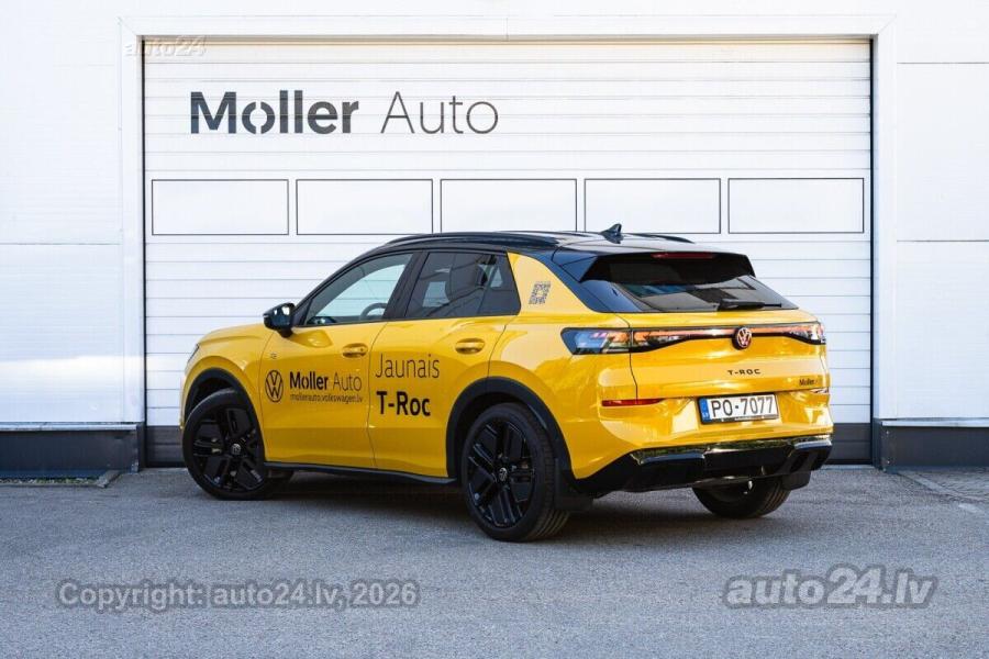 Dzeltens Volkswagen T-Roc 2026 Rīga, ar dzinēja tilpumu 1.50 L un nobraukumu 8 tūkst. km par 37149 €, foto 5 vietnē AUTOMOTO.COM.LV