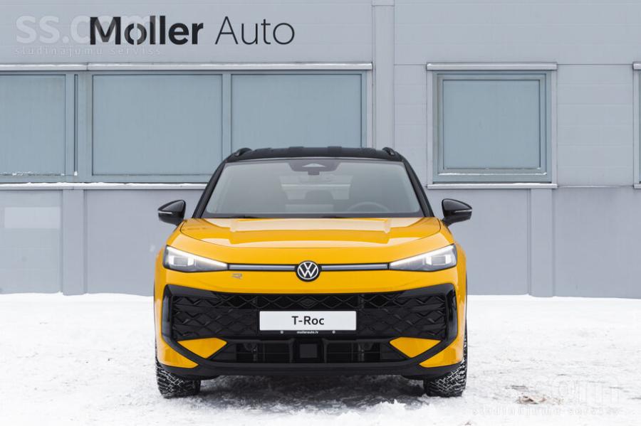 Yellow Volkswagen T-Roc 2026 in Ventspils, with an engine capacity of 1.50 L and mileage of 3 thousand km for 38900 €, photo 8 on AUTOMOTO.COM.LV