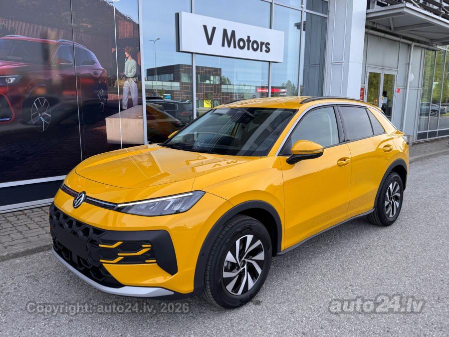 Yellow Volkswagen T-Roc 2026 in Viljandi, with an engine capacity of 1.50 L and mileage of 1 thousand km for 28263 €, photo 1 on AUTOMOTO.COM.LV