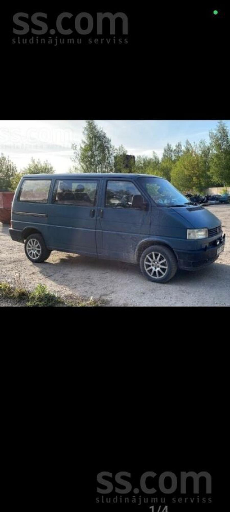 Blue Volkswagen T4 1991 in Riga, with an engine capacity of 1.90 L and mileage of 455 thousand km for 750 €, photo 1 on AUTOMOTO.COM.LV