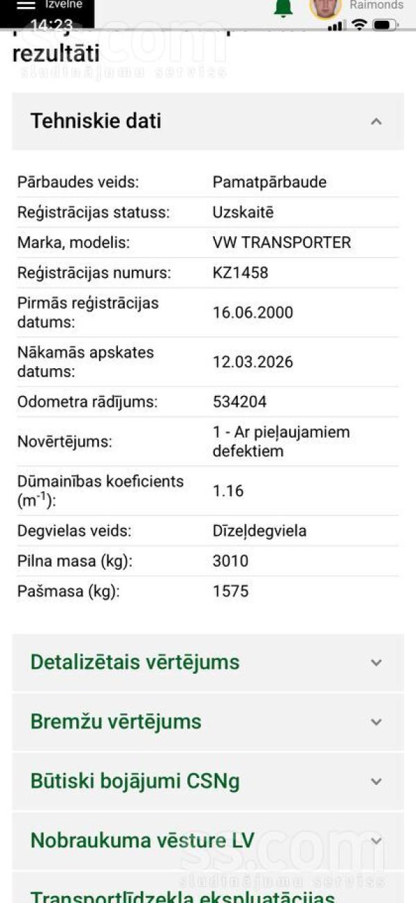 Blue Volkswagen T4 2000 in Talsi, with an engine capacity of 2.50 L and mileage of 556 thousand km for 2000 €, photo 10 on AUTOMOTO.COM.LV