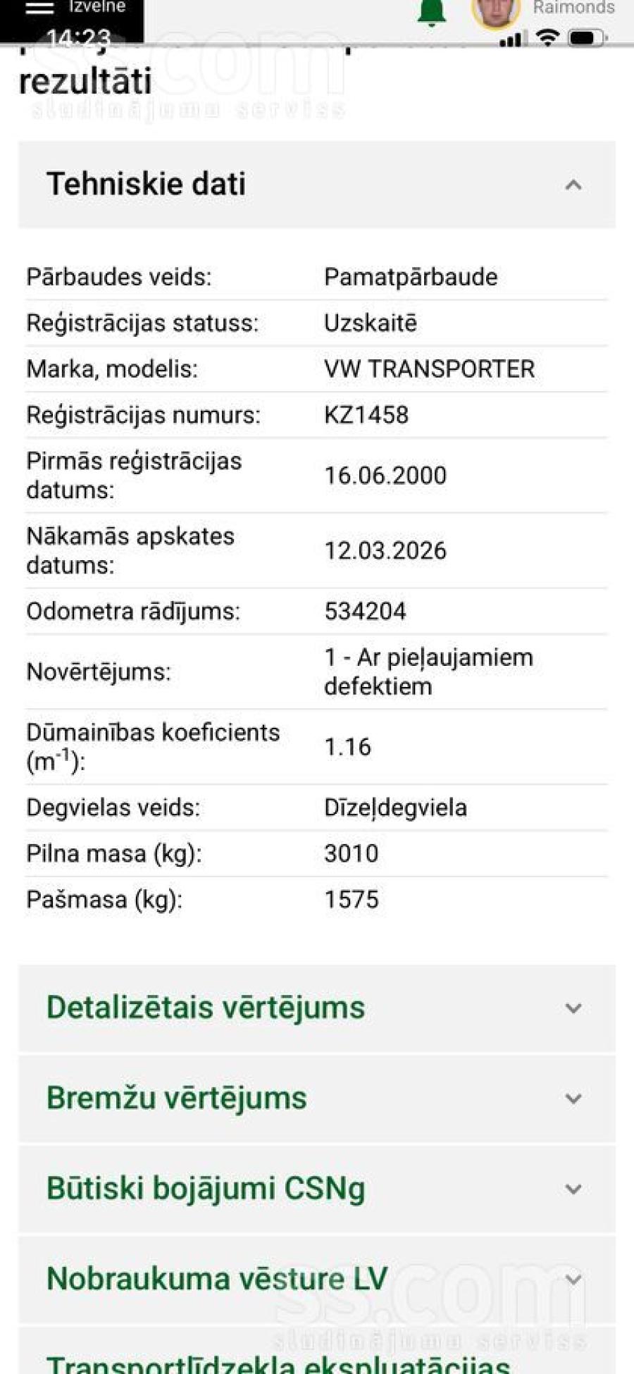 Blue Volkswagen T4 2000 in Talsi, with an engine capacity of 2.50 L and mileage of 556 thousand km for 2000 €, photo 10 on AUTOMOTO.COM.LV