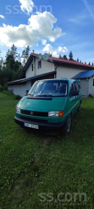 Zaļš Volkswagen T4 1997 Jelgava, ar dzinēja tilpumu 1.90 L un nobraukumu 341 tūkst. km par 1700 €, foto  vietnē AUTOMOTO.COM.LV