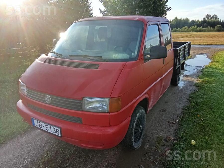 Sarkans Volkswagen T4 1997 Saldus, ar dzinēja tilpumu 1.90 L un nobraukumu 350 tūkst. km par 1800 €, foto 1 vietnē AUTOMOTO.COM.LV