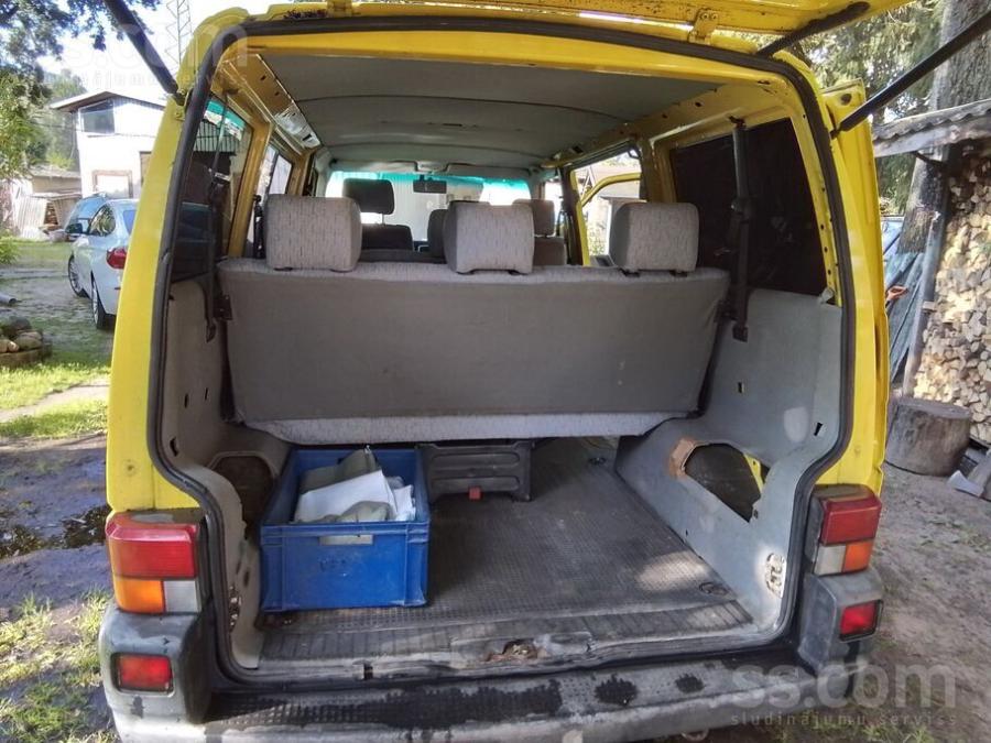 Yellow Volkswagen T4 2001 in Riga, with an engine capacity of 1.90 L and mileage of 298 thousand km for 3100 €, photo 5 on AUTOMOTO.COM.LV