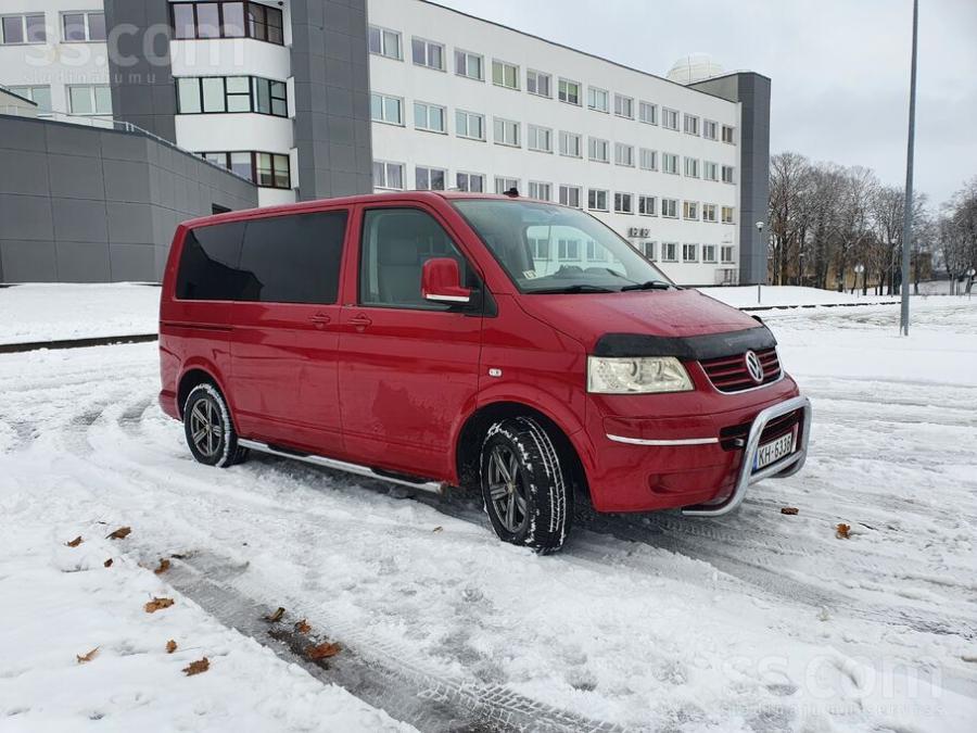 Sarkans Volkswagen T5 2006 Daugavpils, ar dzinēja tilpumu 1.90 L un nobraukumu 190 tūkst. km par 11000 €, foto 4 vietnē AUTOMOTO.COM.LV