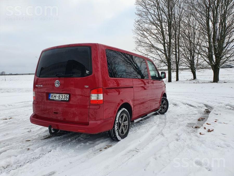 Sarkans Volkswagen T5 2006 Daugavpils, ar dzinēja tilpumu 1.90 L un nobraukumu 190 tūkst. km par 11000 €, foto 5 vietnē AUTOMOTO.COM.LV