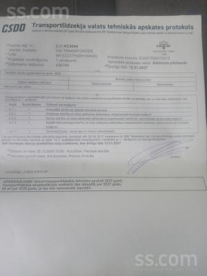 White Volkswagen T5 2008 in Kuldiga, with an engine capacity of 1.90 L and mileage of 472 thousand km for 5500 €, photo 12 on AUTOMOTO.COM.LV