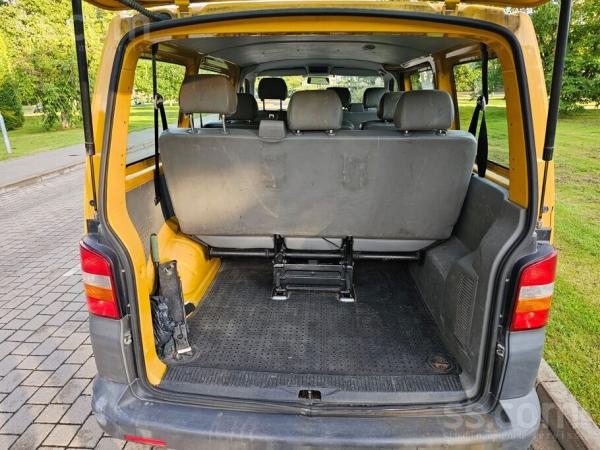 Yellow Volkswagen T5 2006 in Riga, with an engine capacity of 1.90 L and mileage of 246 thousand km for 3300 €, photo 6 on AUTOMOTO.COM.LV