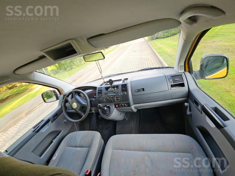 Yellow Volkswagen T5 2006 in Riga, with an engine capacity of 1.90 L and mileage of 246 thousand km for 3300 €, photo 14 on AUTOMOTO.COM.LV