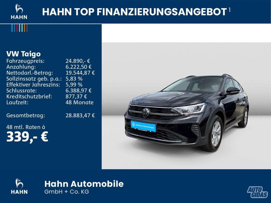 Melns Volkswagen Taigo 2024 Kauņa, ar dzinēja tilpumu 1.50 L un nobraukumu 28 tūkst. km par 27867 €, foto 2 vietnē AUTOMOTO.COM.LV