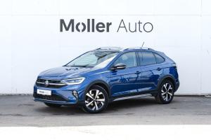 Zils Volkswagen Taigo 2022 Rīga, ar dzinēja tilpumu 1.50 L un nobraukumu 72 tūkst. km par 23500 €, foto  vietnē AUTOMOTO.COM.LV