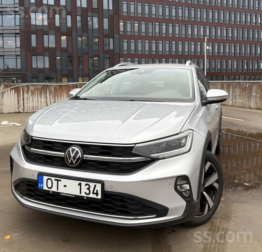 Pelēks Volkswagen Taigo 2022 Rīga, ar dzinēja tilpumu 1.50 L un nobraukumu 45 tūkst. km par 18400 €, foto 1 vietnē AUTOMOTO.COM.LV