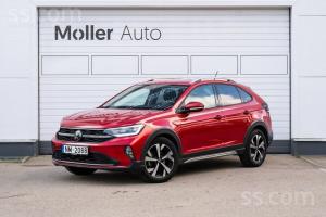 Sarkans Volkswagen Taigo 2023 Rīga, ar dzinēja tilpumu 1.00 L un nobraukumu 27 tūkst. km par 18950 €, foto  vietnē AUTOMOTO.COM.LV