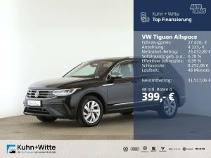 Melns Volkswagen Tiguan Allspace 2022 Kauņa, ar dzinēja tilpumu 2.00 L un nobraukumu 91 tūkst. km par 30516 €, foto  vietnē AUTOMOTO.COM.LV
