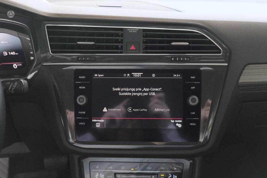 Black Volkswagen Tiguan Allspace 2023 in Vilnius, with an engine capacity of 1.97 L and mileage of 106 thousand km for 28400 €, photo 17 on AUTOMOTO.COM.LV