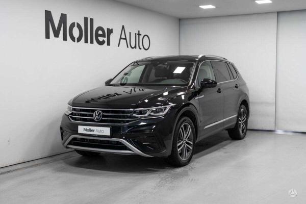Black Volkswagen Tiguan Allspace 2024 in Vilnius, with an engine capacity of 2.00 L and mileage of 25 thousand km for 30950 €, photo 1 on AUTOMOTO.COM.LV
