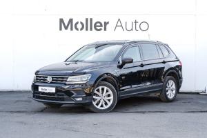 Melns Volkswagen Tiguan Allspace 2018 Rīga, ar dzinēja tilpumu 2.00 L un nobraukumu 163 tūkst. km par 16900 €, foto  vietnē AUTOMOTO.COM.LV
