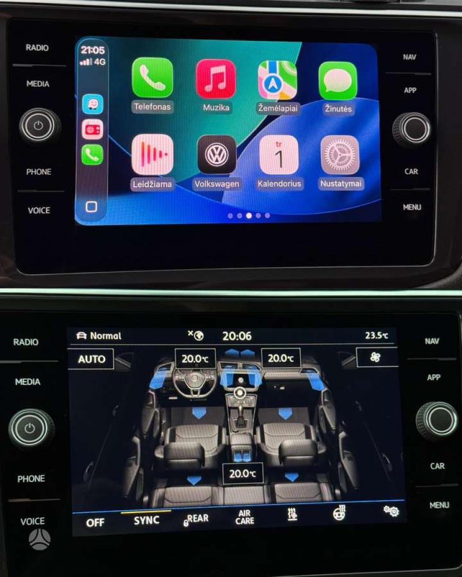 Blue Volkswagen Tiguan Allspace 2019 in Jonava, with an engine capacity of 1.97 L and mileage of 203 thousand km for 17250 €, photo 29 on AUTOMOTO.COM.LV