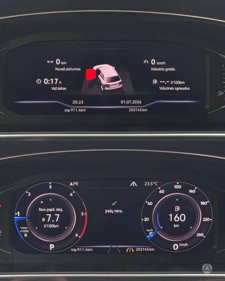 Blue Volkswagen Tiguan Allspace 2019 in Jonava, with an engine capacity of 1.97 L and mileage of 203 thousand km for 17250 €, photo 33 on AUTOMOTO.COM.LV