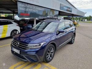 Blue Volkswagen Tiguan Allspace 2022 in Riga, with an engine capacity of 1.50 L and mileage of 91 thousand km for 20700 €, photo  on AUTOMOTO.COM.LV