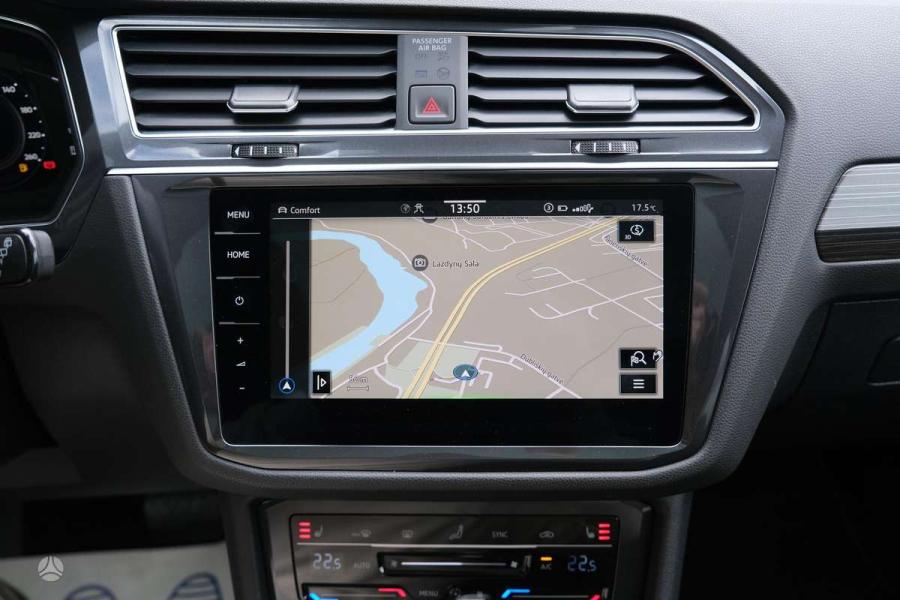 Blue Volkswagen Tiguan Allspace 2022 in Vilnius, with an engine capacity of 1.97 L and mileage of 121 thousand km for 27300 €, photo 17 on AUTOMOTO.COM.LV