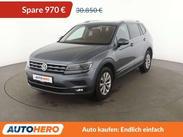 Pelēks Volkswagen Tiguan Allspace 2019 Kauņa, ar dzinēja tilpumu 2.00 L un nobraukumu 100 tūkst. km par 32576 €, foto 1 vietnē AUTOMOTO.COM.LV