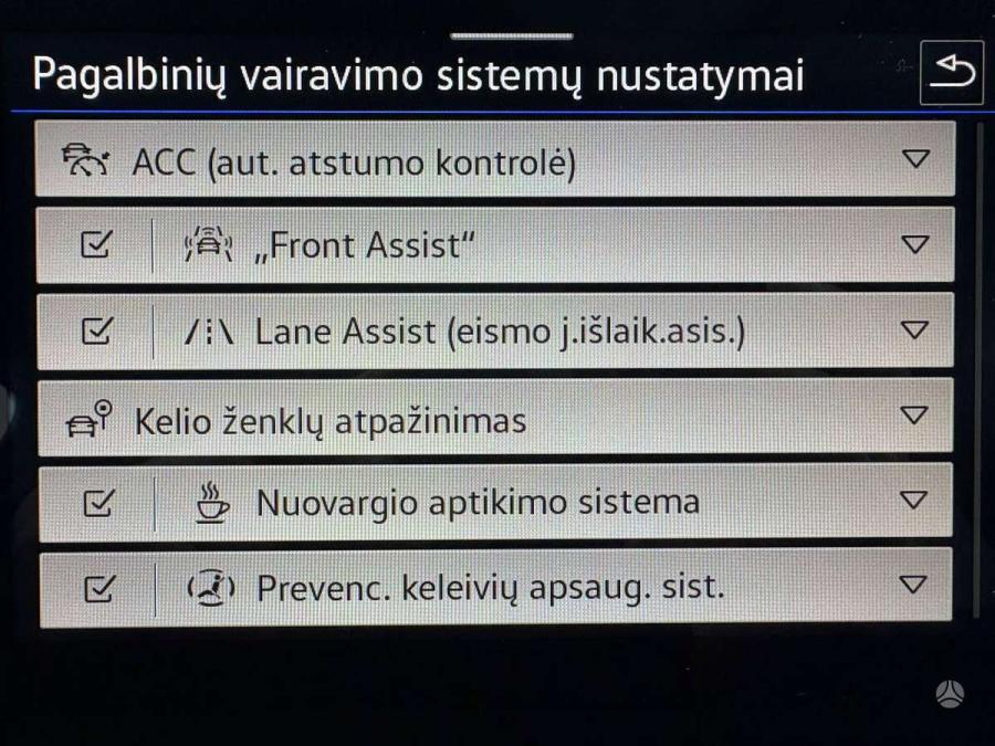 Pelēks Volkswagen Tiguan Allspace 2022 Viļņa, ar dzinēja tilpumu 2.00 L un nobraukumu 128 tūkst. km par 31200 €, foto 21 vietnē AUTOMOTO.COM.LV