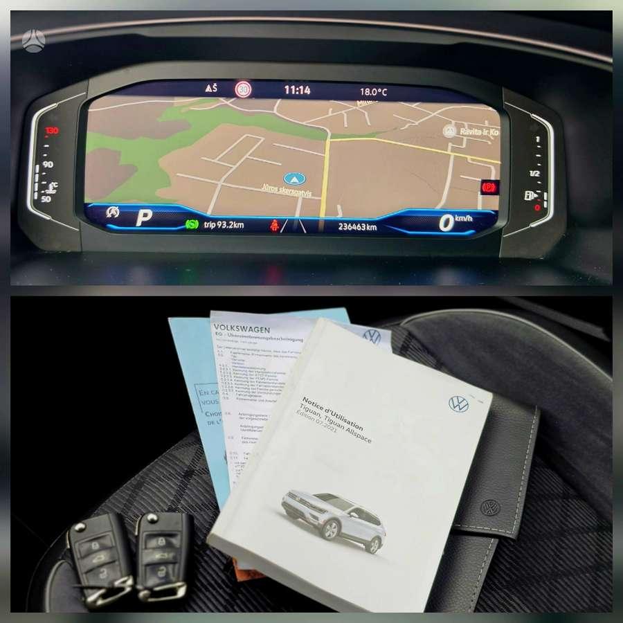 Grey Volkswagen Tiguan Allspace 2022 in Taurage, with an engine capacity of 1.97 L and mileage of 236 thousand km for 21800 €, photo 29 on AUTOMOTO.COM.LV