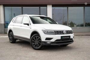 White Volkswagen Tiguan Allspace 2019 in Vilnius, with an engine capacity of 1.97 L and mileage of 186 thousand km for 16950 €, photo  on AUTOMOTO.COM.LV