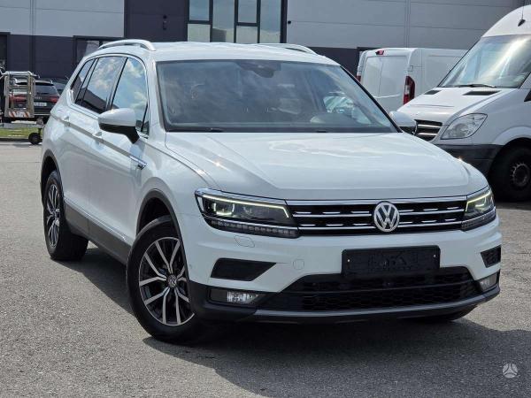 White Volkswagen Tiguan Allspace 2019 in Jonava, with an engine capacity of 2.00 L and mileage of 270 thousand km for 15900 €, photo 4 on AUTOMOTO.COM.LV