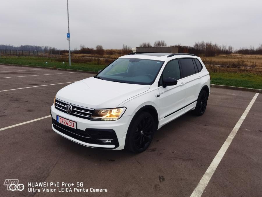 White Volkswagen Tiguan Allspace 2021 in Kaunas, with an engine capacity of 2.00 L and mileage of 144 thousand km for 19500 €, photo 1 on AUTOMOTO.COM.LV