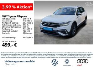Balts Volkswagen Tiguan Allspace 2022 Kauņa, ar dzinēja tilpumu 2.00 L un nobraukumu 77 tūkst. km par 33167 €, foto  vietnē AUTOMOTO.COM.LV