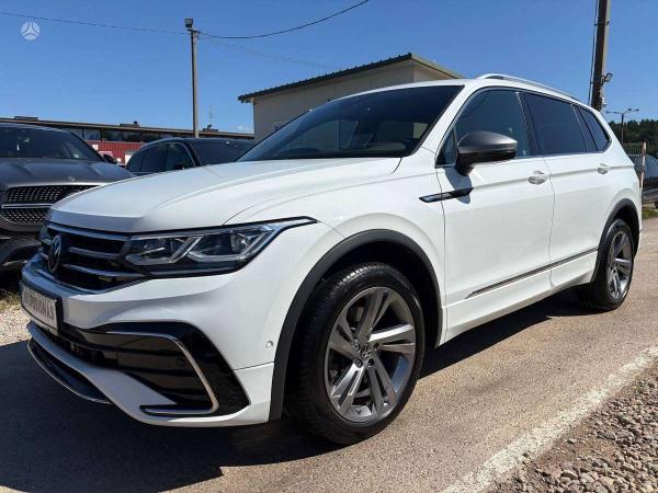White Volkswagen Tiguan Allspace 2022 in Vilnius, with an engine capacity of 2.00 L and mileage of 202 thousand km for 24300 €, photo 1 on AUTOMOTO.COM.LV