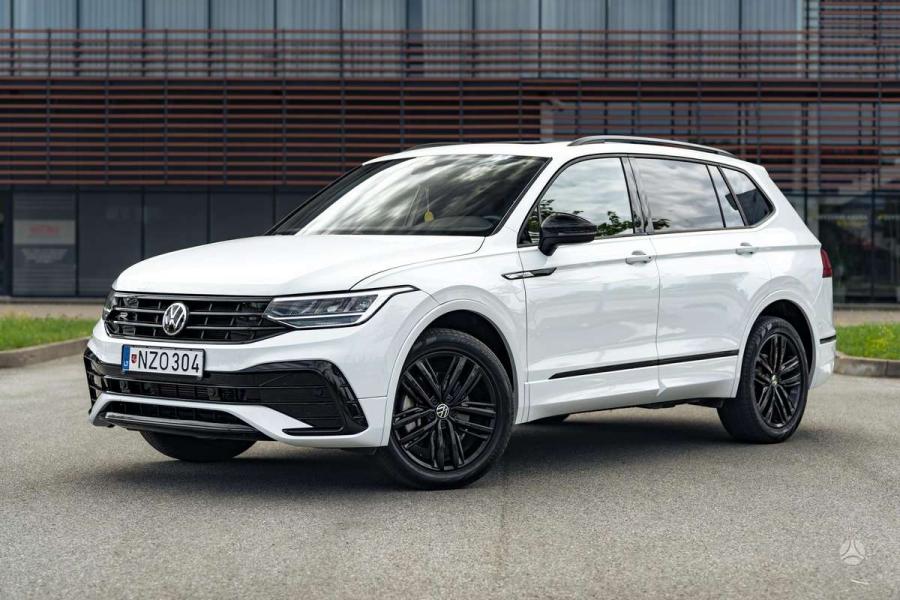 White Volkswagen Tiguan Allspace 2022 in Klaipeda, with an engine capacity of 2.00 L and mileage of 31 thousand km for 23800 €, photo 1 on AUTOMOTO.COM.LV