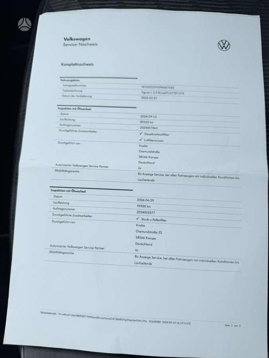 Balts Volkswagen Tiguan Allspace 2023 Šauļi, ar dzinēja tilpumu 1.97 L un nobraukumu 184 tūkst. km par 27990 €, foto 41 vietnē AUTOMOTO.COM.LV
