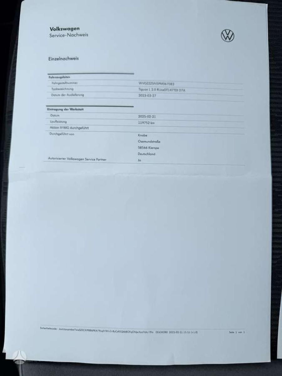 Balts Volkswagen Tiguan Allspace 2023 Šauļi, ar dzinēja tilpumu 1.97 L un nobraukumu 184 tūkst. km par 27990 €, foto 42 vietnē AUTOMOTO.COM.LV