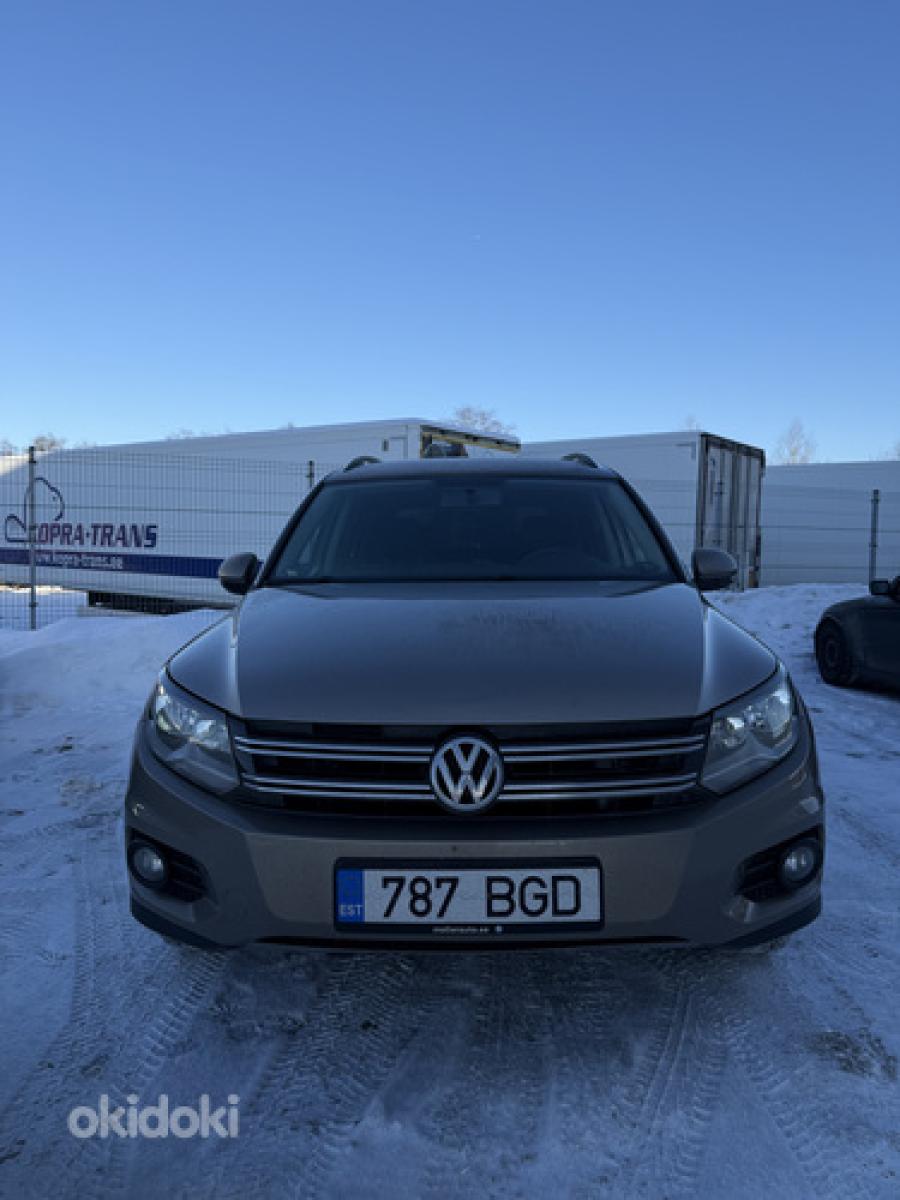 Smilšu krāsa Volkswagen Tiguan 2012 Tallina, ar dzinēja tilpumu 1.40 L un nobraukumu 160 tūkst. km par 9000 €, foto 1 vietnē AUTOMOTO.COM.LV