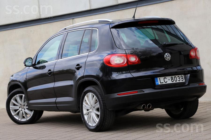 Black Volkswagen Tiguan 2008 in Tukums, with an engine capacity of 2.00 L and mileage of 346 thousand km for 5990 €, photo 5 on AUTOMOTO.COM.LV