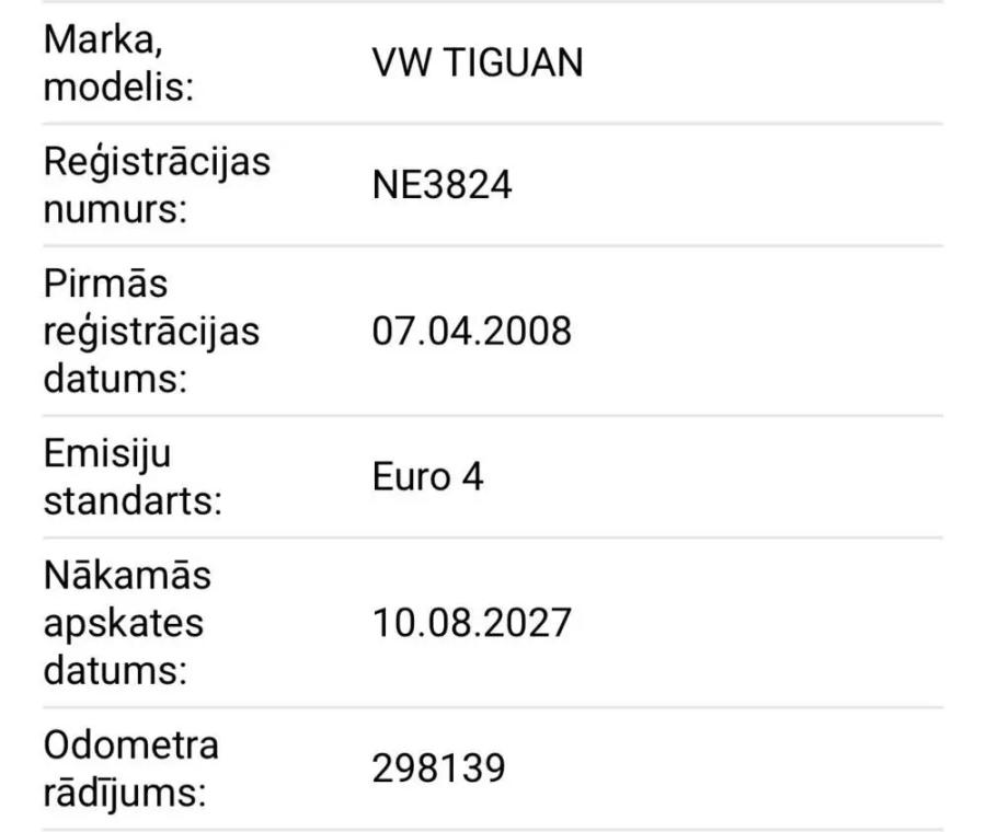 Melns Volkswagen Tiguan 2008 Rīga, ar dzinēja tilpumu 1.40 L un nobraukumu 299 tūkst. km par 2690 €, foto 26 vietnē AUTOMOTO.COM.LV