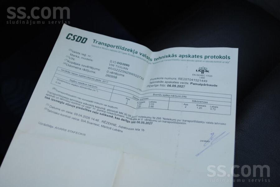 Черный Фольксваген Тигуан 2008 в Рига, объемом двигателя 2.00 л и пробегом 261 тыс. км за 3990 €, фото 23 на AUTOMOTO.COM.LV