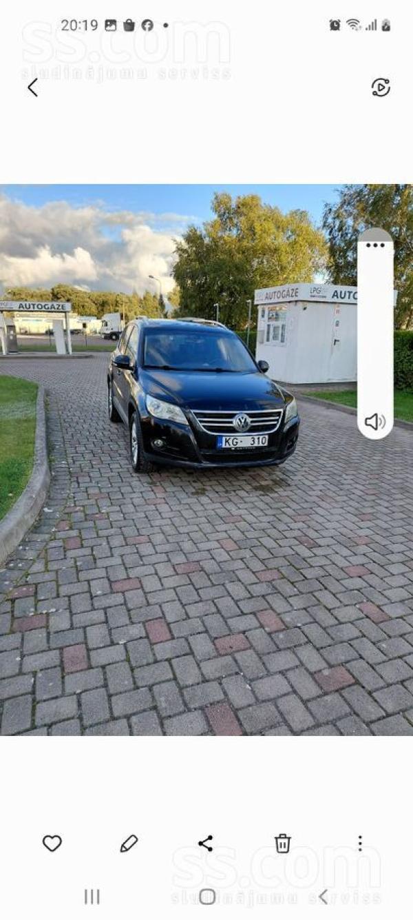 Melns Volkswagen Tiguan 2008 Liepāja, ar dzinēja tilpumu 2.00 L un nobraukumu 323 tūkst. km par 4050 €, foto 1 vietnē AUTOMOTO.COM.LV