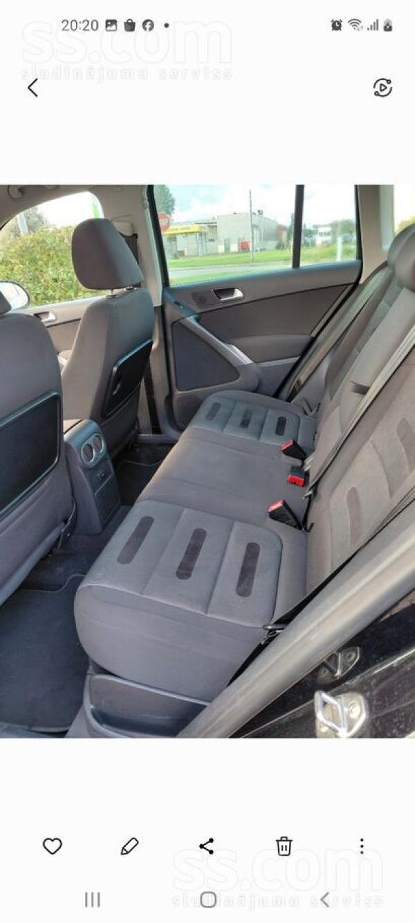 Melns Volkswagen Tiguan 2008 Liepāja, ar dzinēja tilpumu 2.00 L un nobraukumu 323 tūkst. km par 4050 €, foto 7 vietnē AUTOMOTO.COM.LV