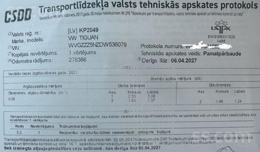 Black Volkswagen Tiguan 2012 in Riga, with an engine capacity of 2.00 L and mileage of 0 thousand km for 8500 €, photo 17 on AUTOMOTO.COM.LV