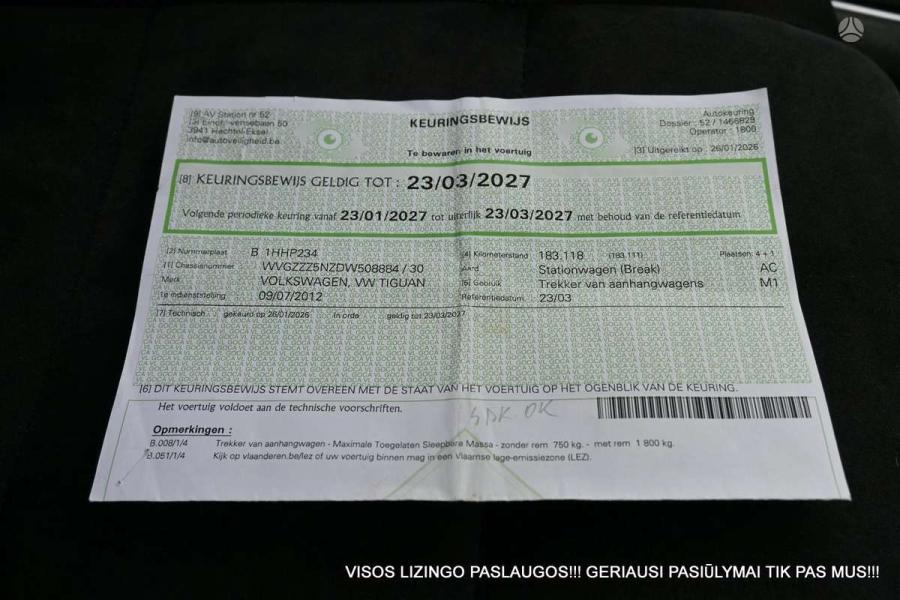 Черный Фольксваген Тигуан 2012 в Кретинга, объемом двигателя 1.97 л и пробегом 188 тыс. км за 8299 €, фото 31 на AUTOMOTO.COM.LV